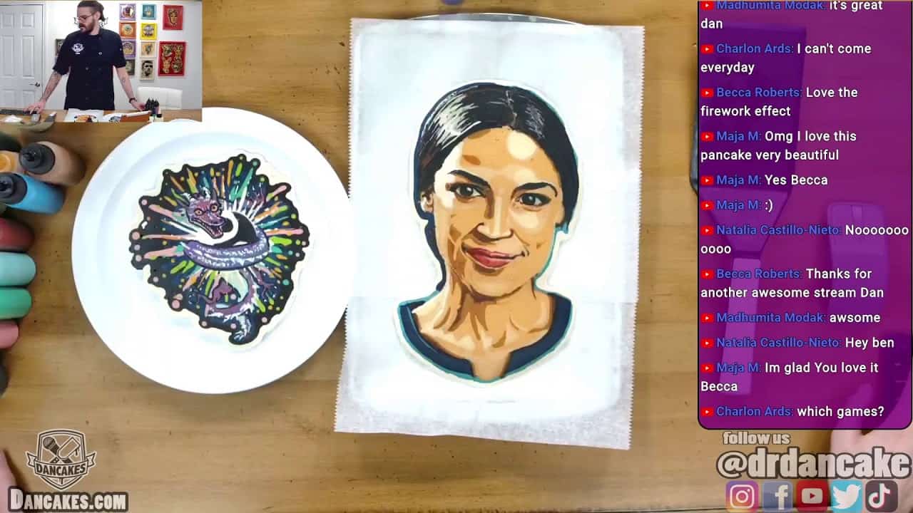 JOP23 | AOC Twitch Stream Pancake Portrait?! | Dancakes JOP23 | AOC Twitch Stream Pancake Portrait?! | Dancakes